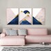 Blush Pink Navy Gold Printable Art Set of 3 Downloadable - Etsy