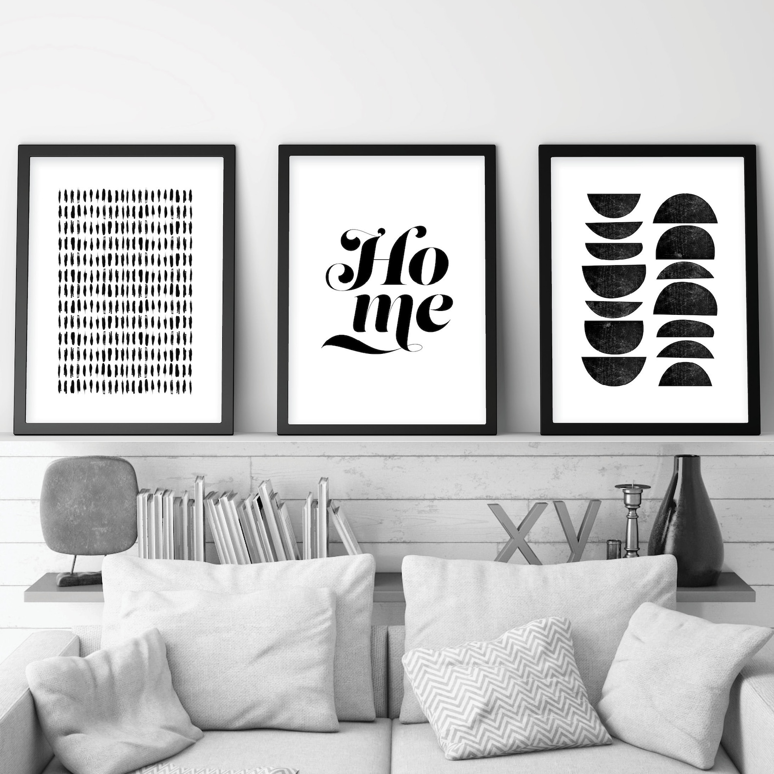 Black and White Minimalist Poster Black and White Art Set | Etsy