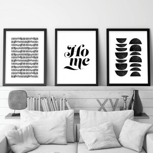 Black and White, Minimalist Poster, Black and White Art, Set of 3 ...