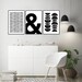 Scandi Minimalist Set of 3 Printable Posters Black and White - Etsy