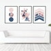 Printable Art Blush Navy Set of 3 Geometric Navy Blush - Etsy