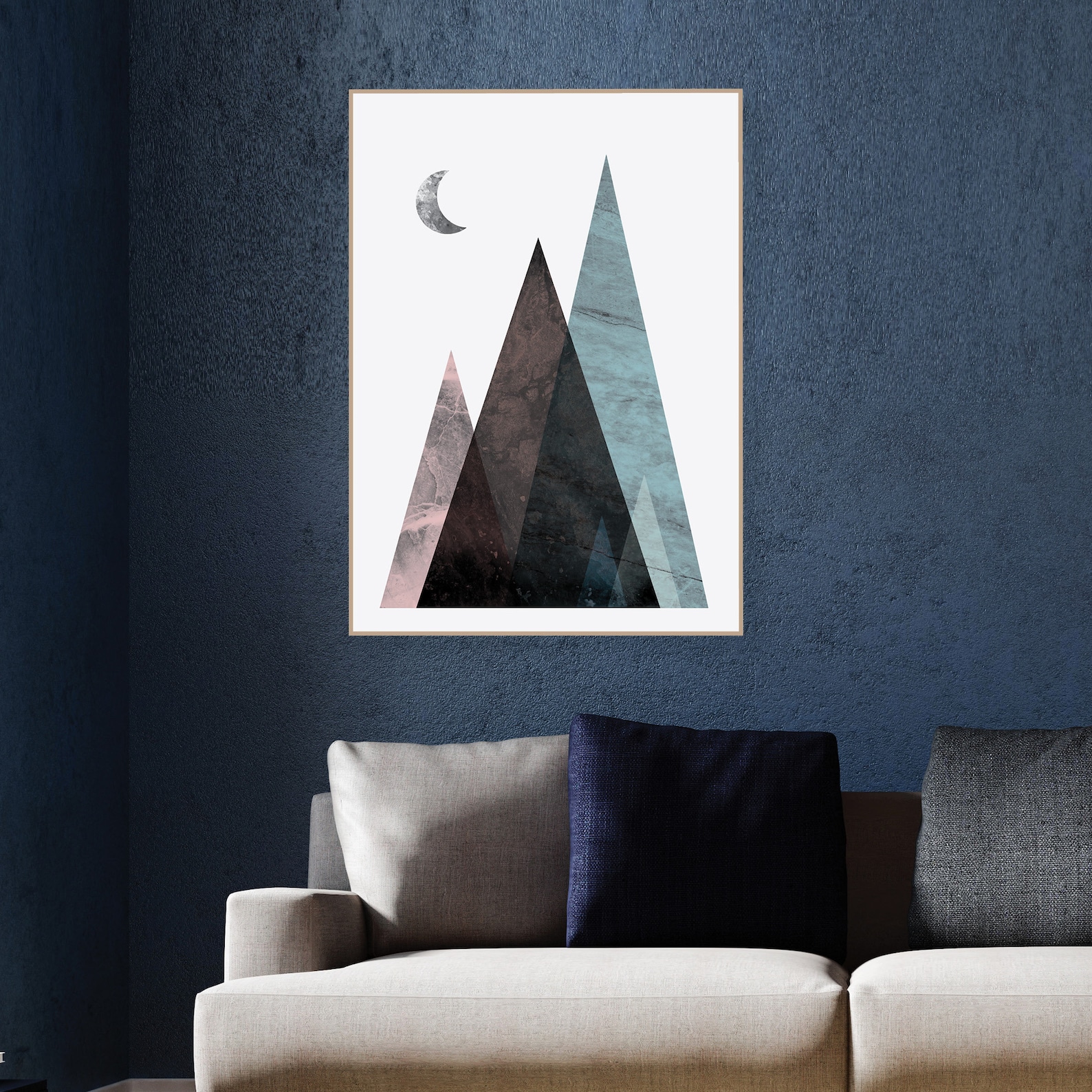 Scandinavian Minimalist Mountain Art Printable Poster Digital - Etsy