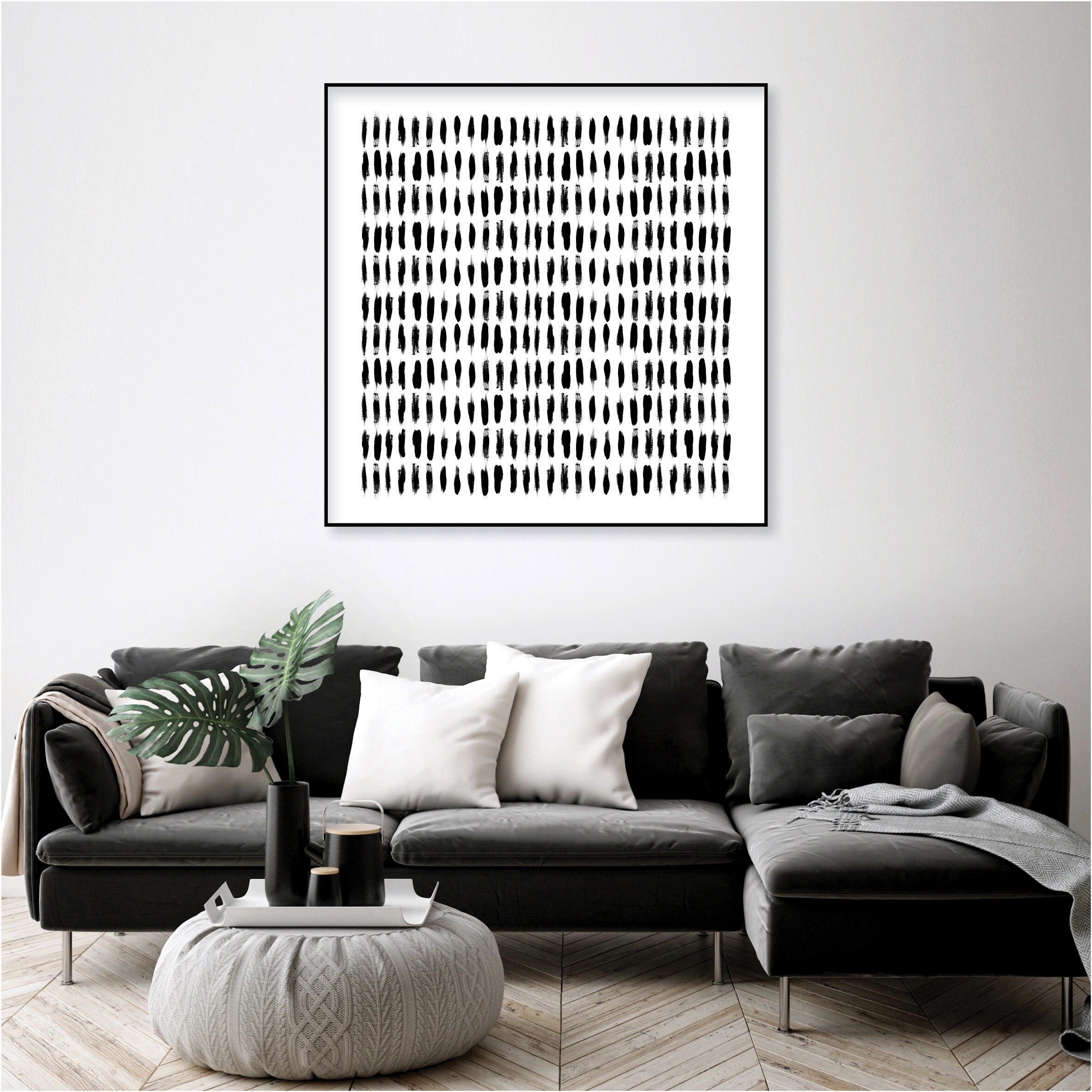 Square Black and White Printable Minimalist Poster | Etsy