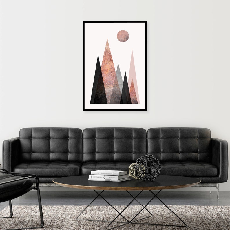 Mountain Print Scandi Mountains Minimalist Poster | Etsy