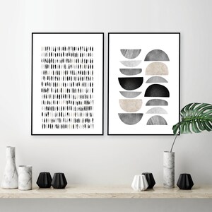 Downloadable Set of 2 Scandinavian Prints Printable Mid Century Scandi ...