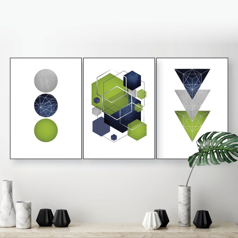 Lime Green Navy Blue - Etsy