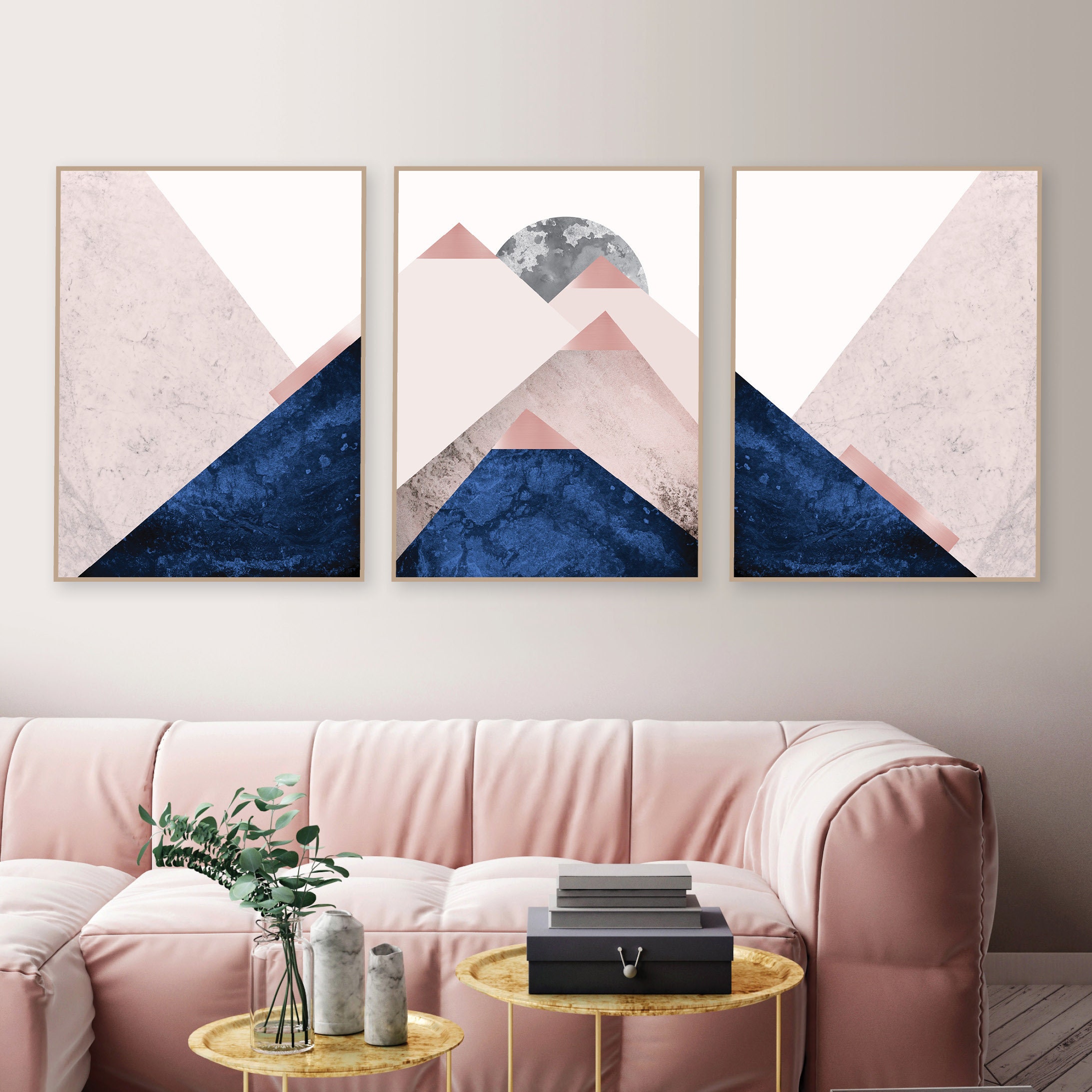 Set of 3 Downloadable Mountain Triptych Prints Printable Trio | Etsy