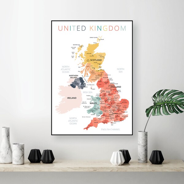 Modern Travel Map - Etsy
