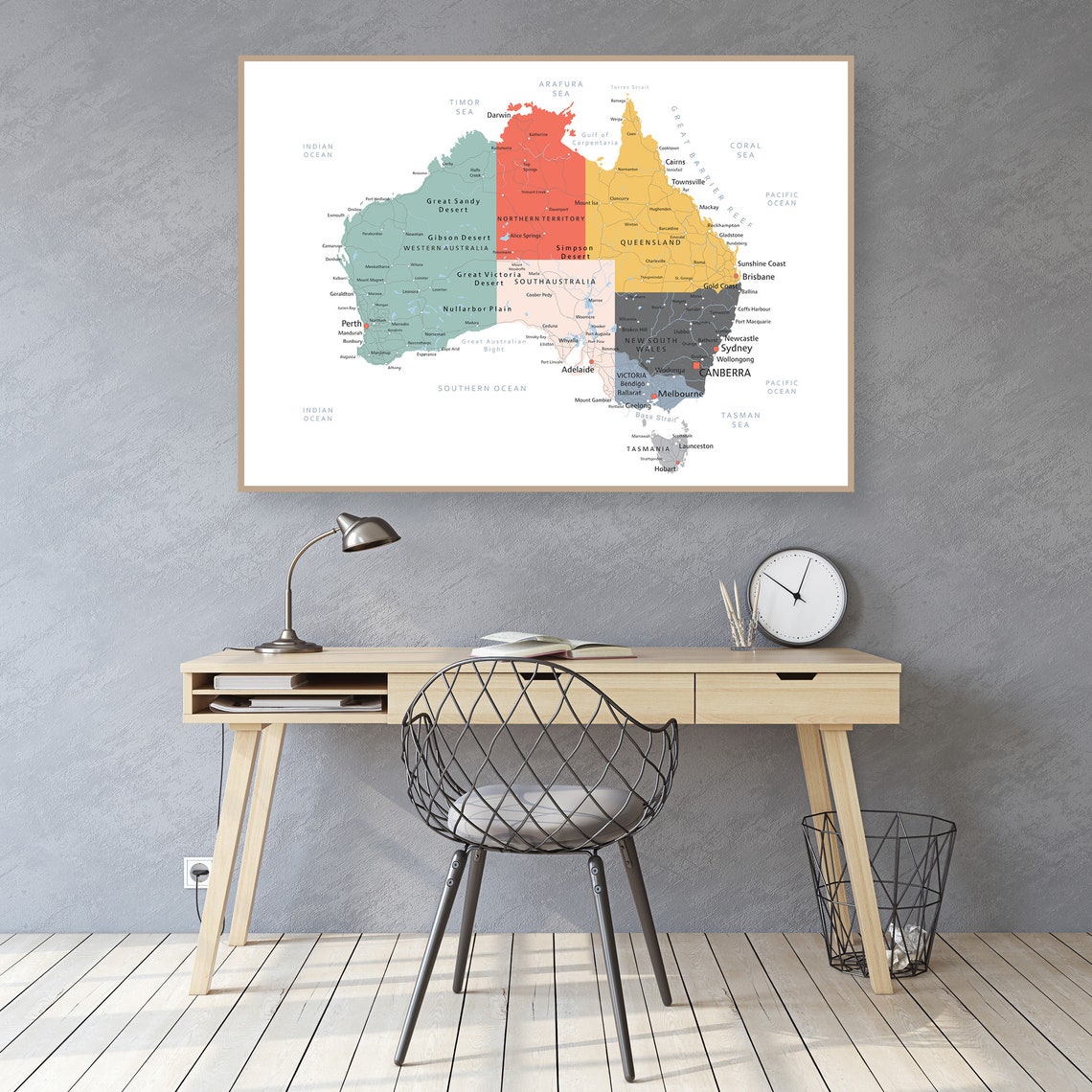 Printable Australia Map Digital Download Australian Map - Etsy Australia