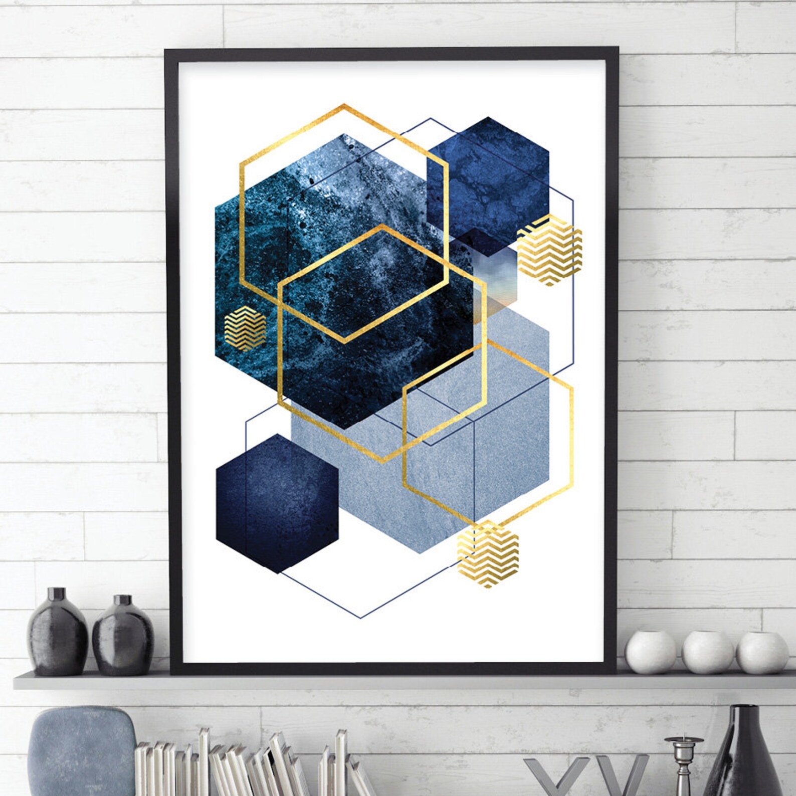 Downloadable Geometric Art Print Printable Poster Scandi | Etsy