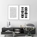 Printable Set of 2 Minimalist Posters Black and White - Etsy