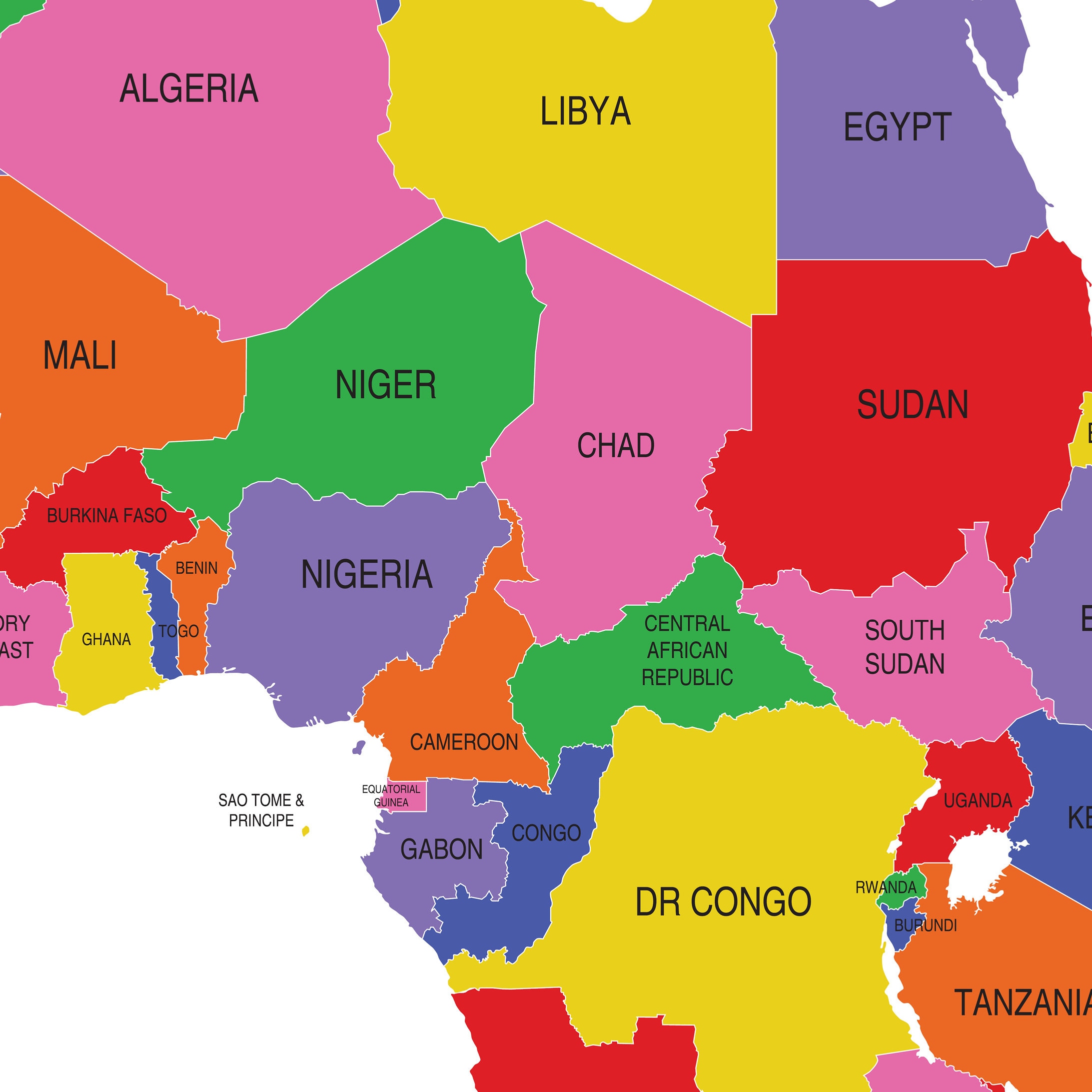 Modern Map Of Africa