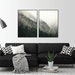 Set of 2 Downloadable Scandinavian Mountain Mist Printable Art - Etsy