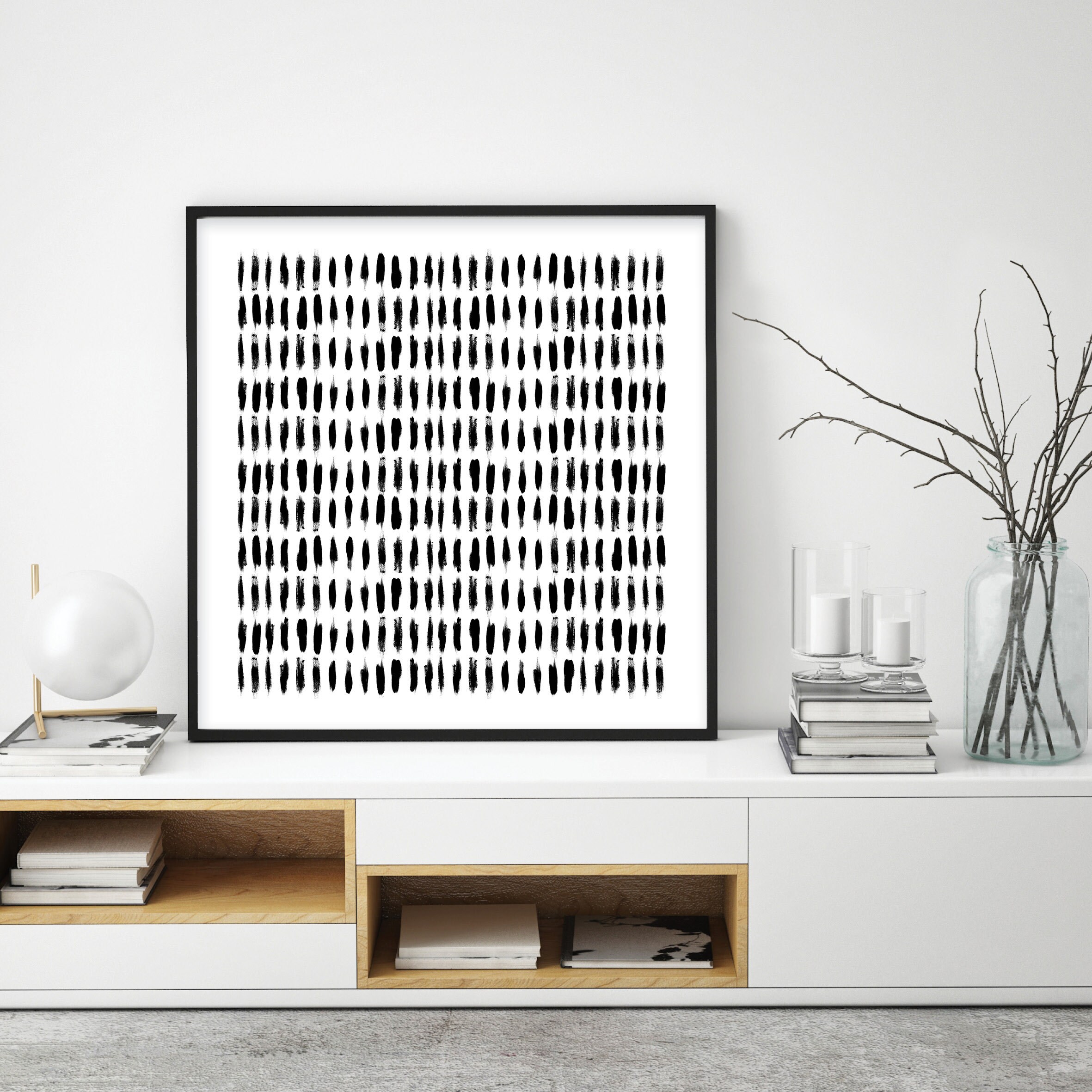 Square Black and White Printable Minimalist Poster | Etsy
