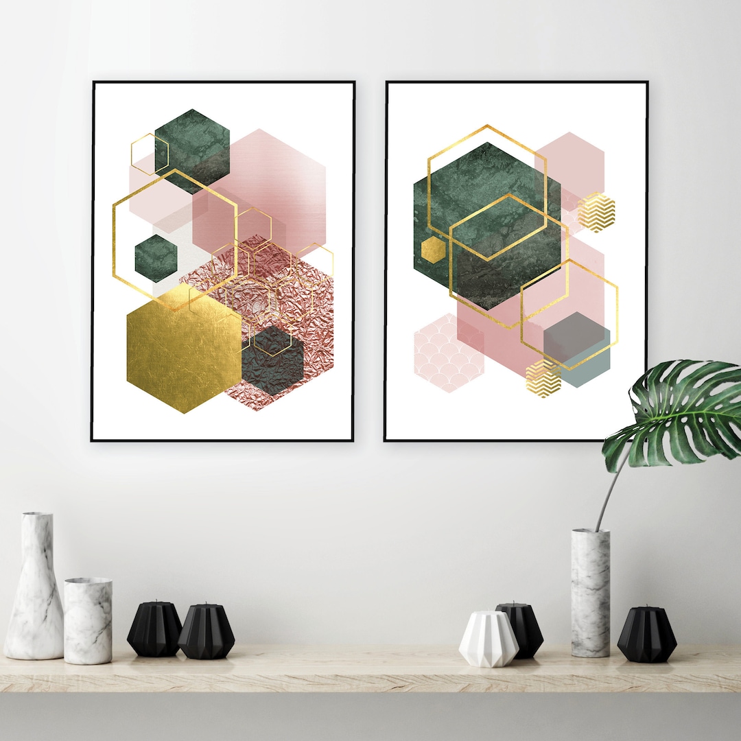 Printable Wall Art, Set of 2 Printable, Set of 2 Prints Abstract ...