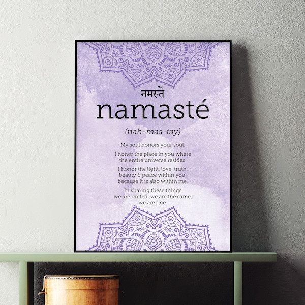 Namaste Poster - Etsy