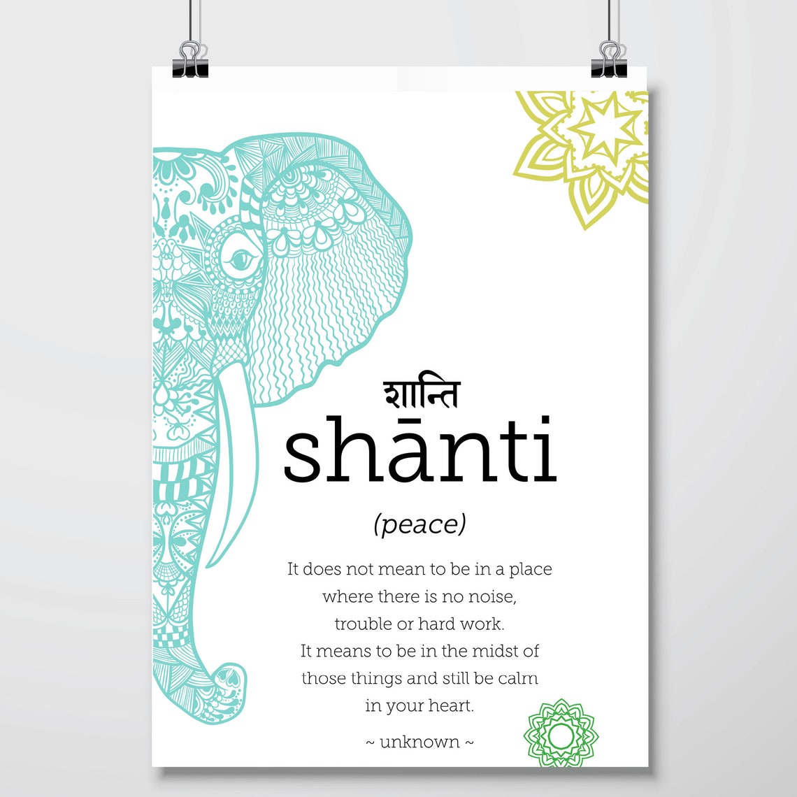 Printable Set of 3 Large Yoga Posters Namaste Print Hamsa | Etsy