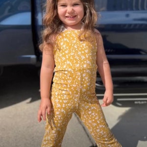Floral Bell Bottom Romper, Bell Bottom Toddler Romper, Toddler and Baby ...