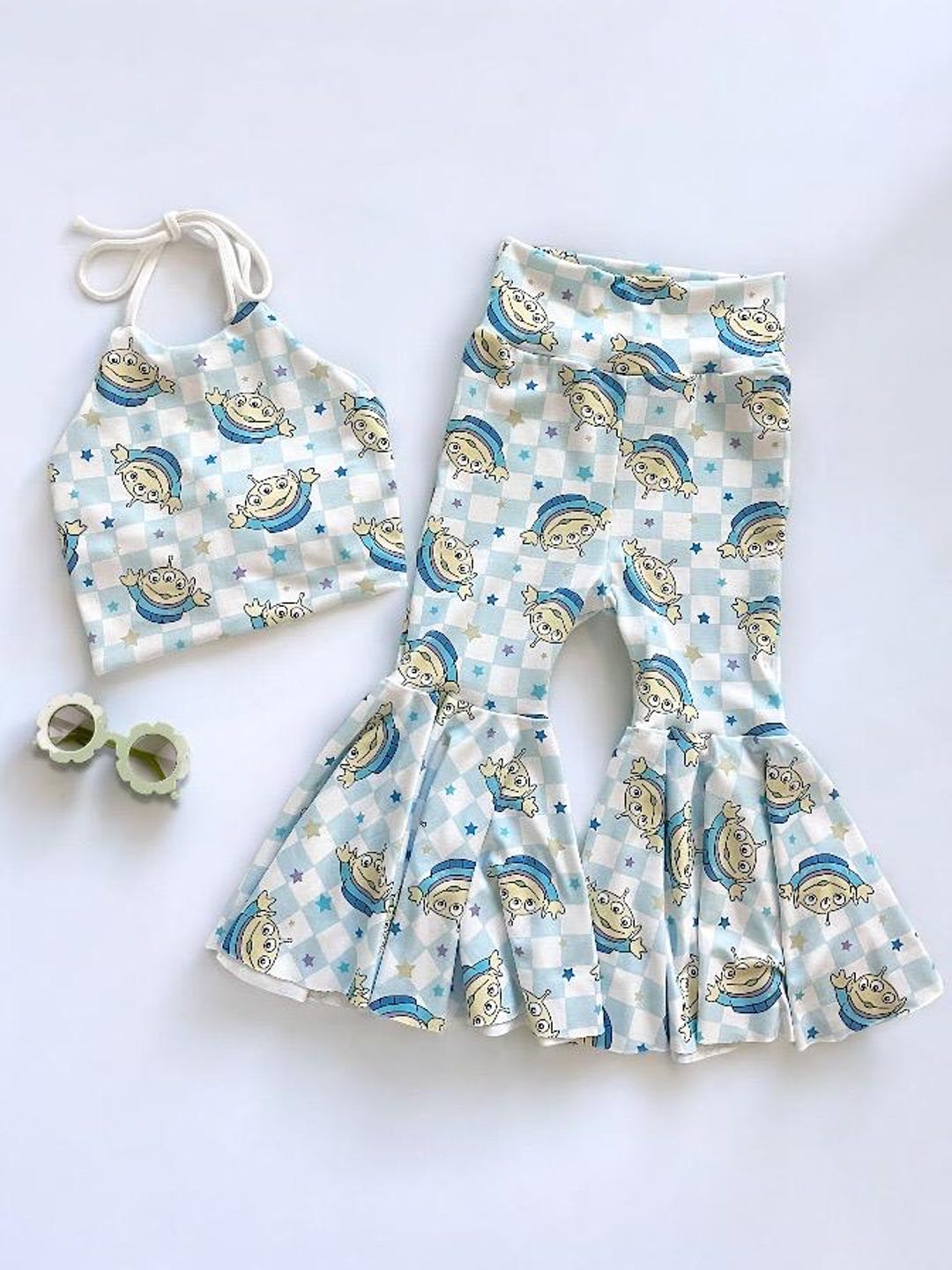 Alien 2 Piece Set, Girls Disney Set, Disney Alien Set, Disney Halter ...