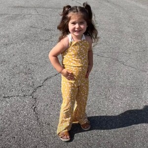 Floral Bell Bottom Romper, Bell Bottom Toddler Romper, Toddler and Baby ...
