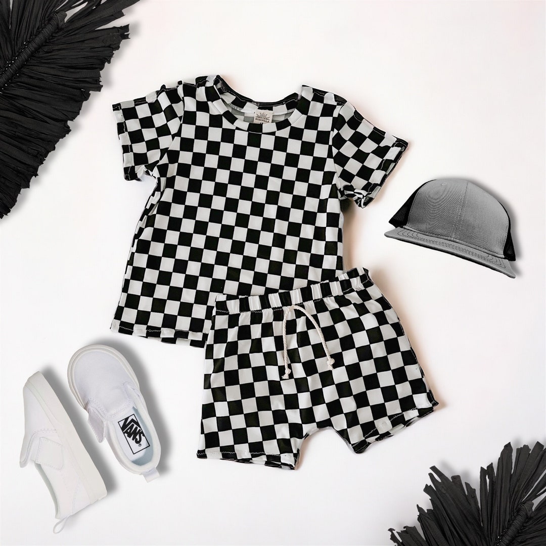 Kids Checkered Outfit, Baby Shorts, Toddler Boy Shorts, Kids Shorts ...