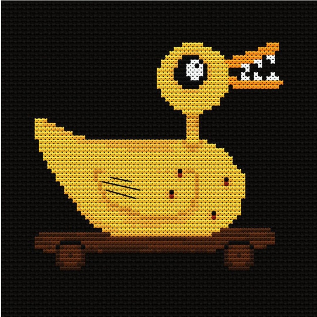Undead Duck Cross Stitch - Instant PDF Download - Bullet Hole Duck ...