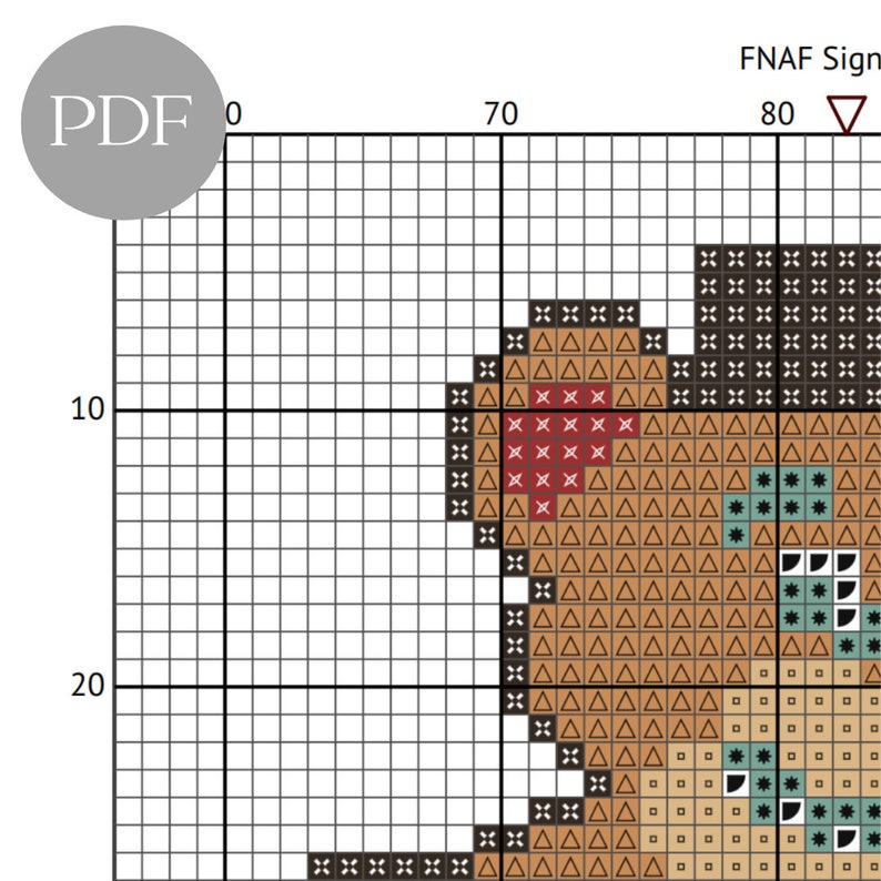 Five Nights at Freddy's Cross Stitch Pattern - Instant PDF Download ...