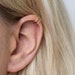 Silver Helix Cuff Ear Cuff Double Helix Cuff Hammered Ear Cuff ...