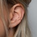 Silver Helix Cuff Ear Cuff Double Helix Cuff Hammered Ear Cuff ...
