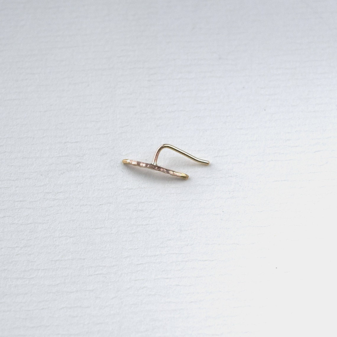 Solid Gold Helix Stud - Cartilage Earring - Recycled Gold Earrings ...