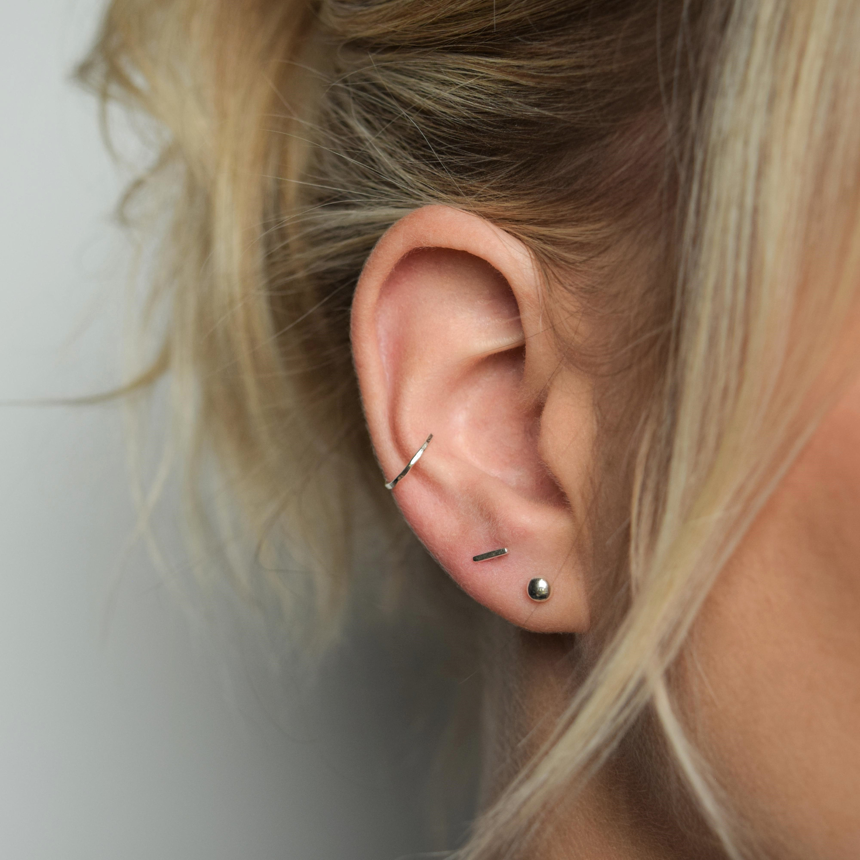 Ear Cuff Silver Ear Cuff Ear Wrap Hammered Ear Cuff | Etsy