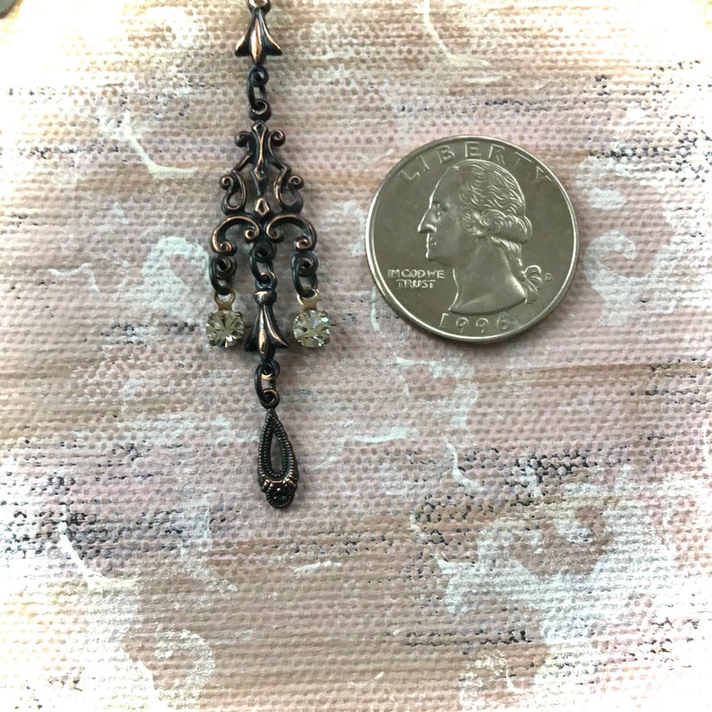 Vintage Inspired Earrings Gothic Earrings Long Romantic Earrings Unique ...