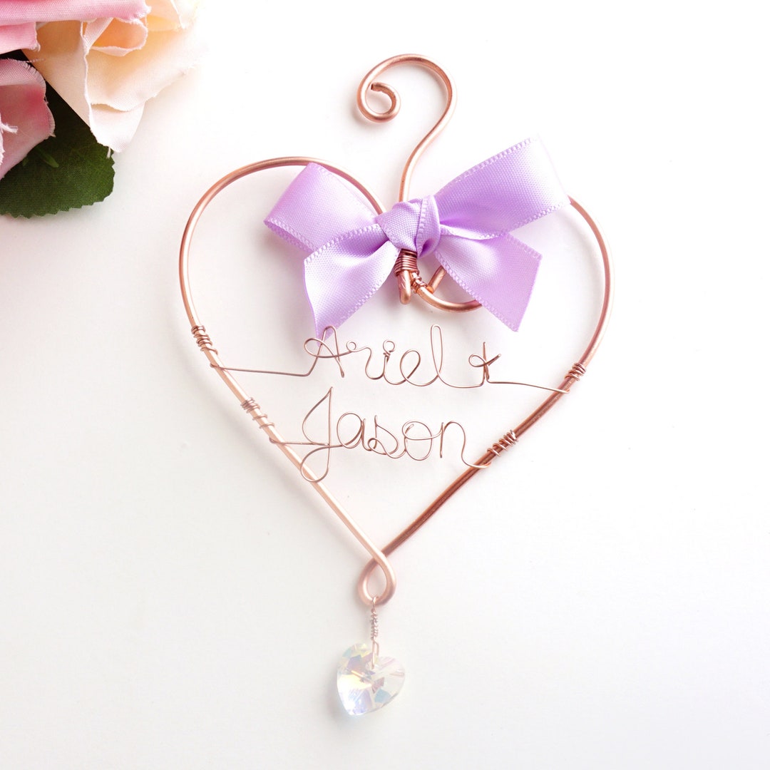 7th Anniversary Gift for Him Custom Heart Ornament With Names Custom ...