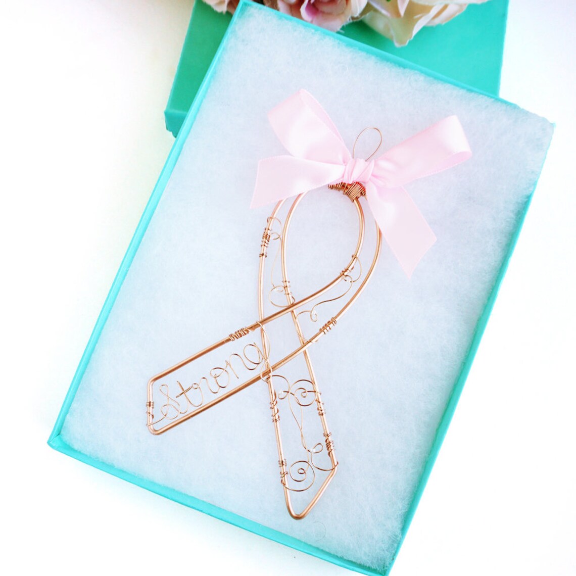 Breast Cancer Ribbon Cancer Awareness Gift Ribbon Ornament Breast ...