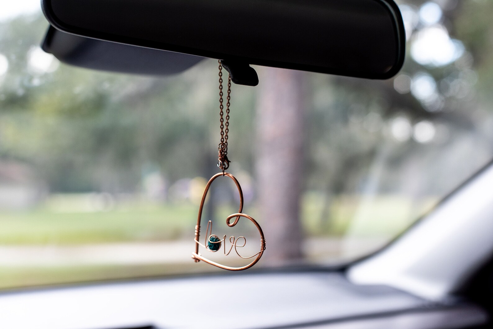 Turquoise Car Charm Copper Car Charm Lava Bead Car Essential Oil Car ...