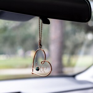 Turquoise Car Charm Copper Car Charm Lava Bead Car Essential Oil Car ...