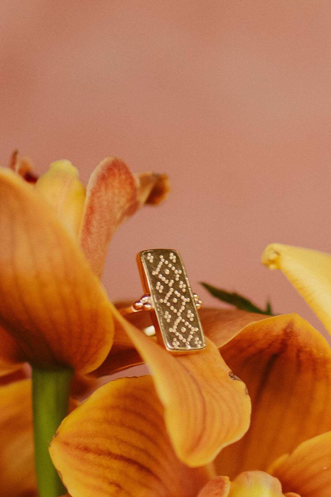 22k Gold Vermeil Ring , THE NAIA RING , Rectangle Gold Ring , Bohemian Jewellery, Tribal Gold ...