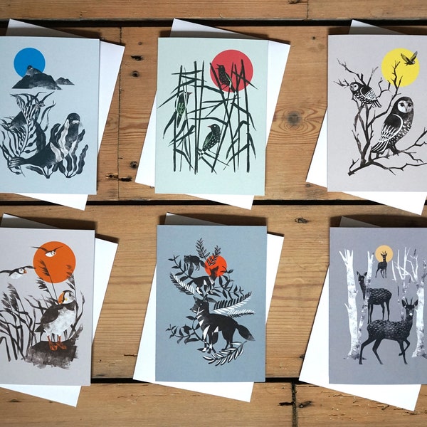 Animal Notecards - Etsy