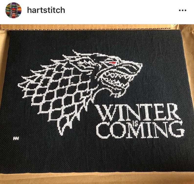 House Stark Sigil Game of Thrones Unofficial Cross Stitch - Etsy