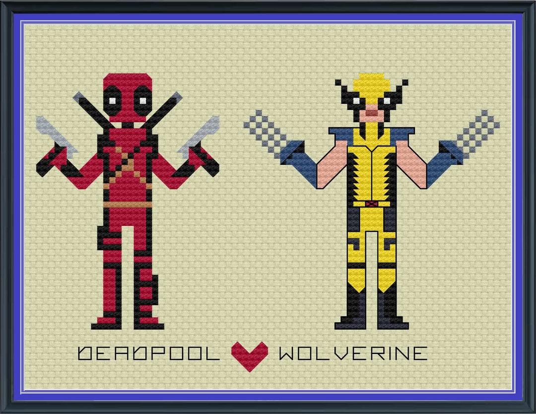 Deadpool Loves Wolverine Cross Stitch Digital PDF (pattern Only ...