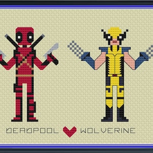 Deadpool Loves Wolverine Cross Stitch Digital PDF (pattern Only ...