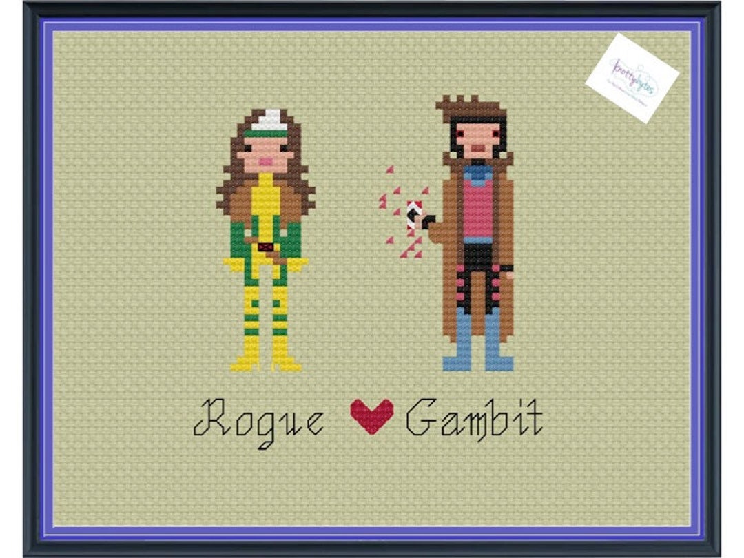 Rogue Loves Gambit Cross Stitch DIGITAL PDF pattern Only - Etsy