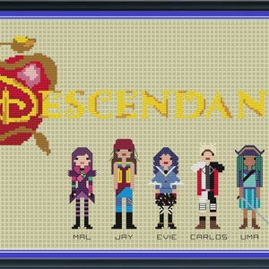 Villain Descendants Unofficial Cross Stitch DIGITAL PDF (pattern Only ...