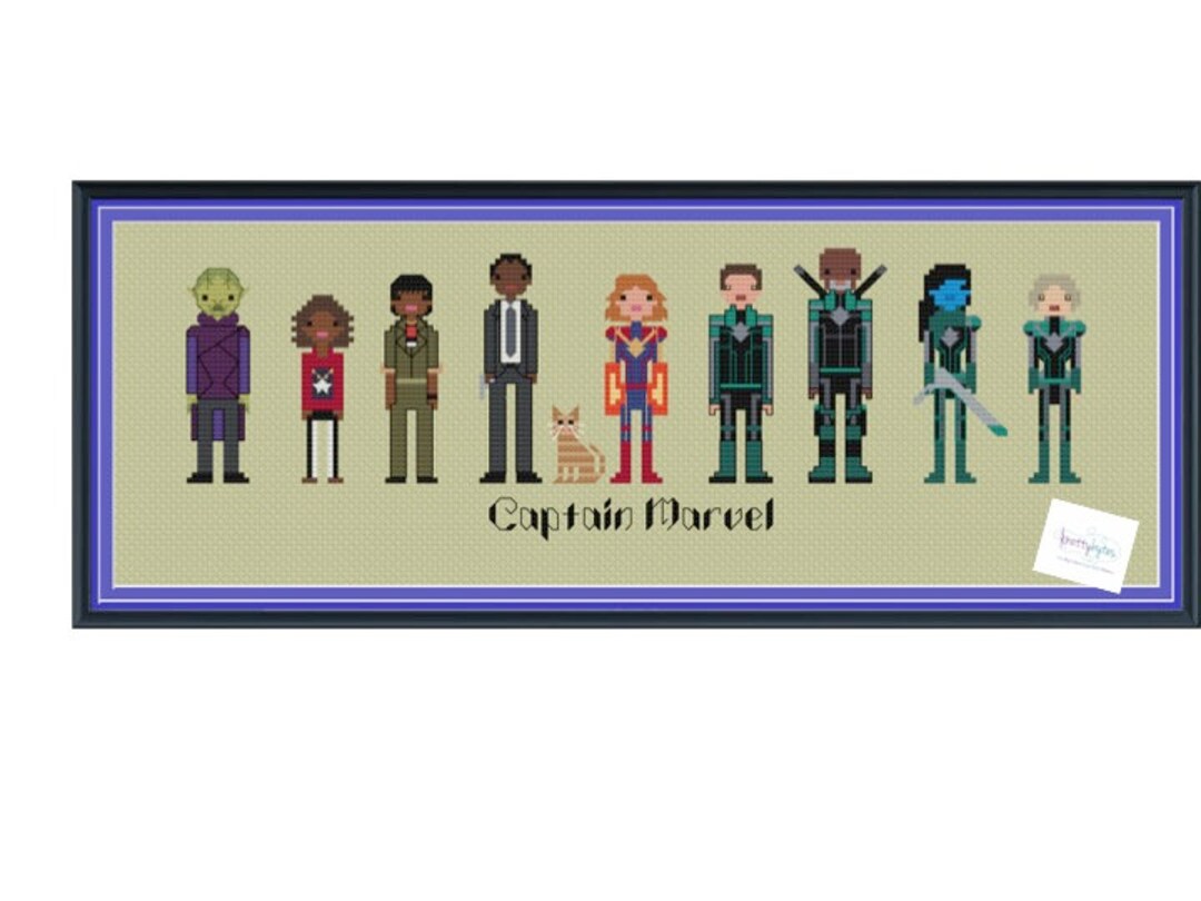 Captain Marvel Unofficial Cross Stitch DIGITAL PDF (pattern Only ...