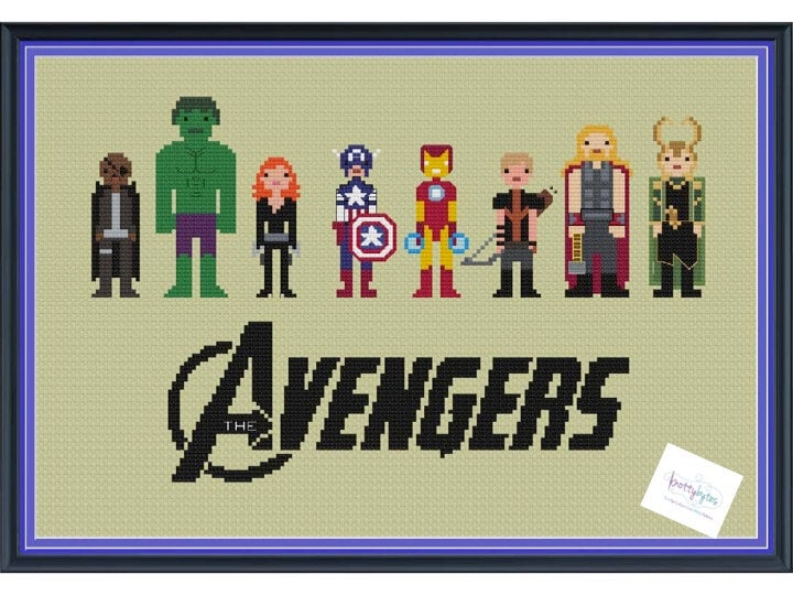 The Avengers Unofficial Cross Stitch DIGITAL PDF pattern Only Nick Fury ...