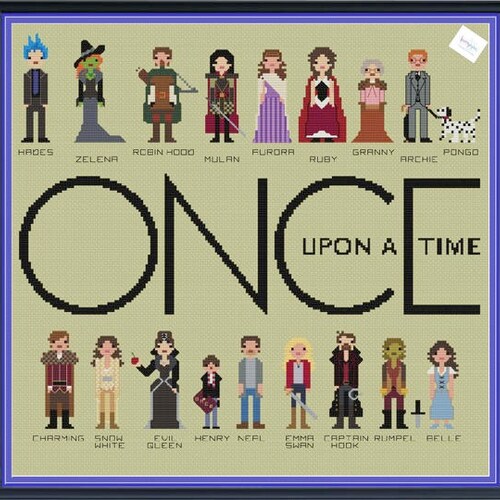 Once Upon A Time Inspired Character Alphabet Cross Stitch - Etsy