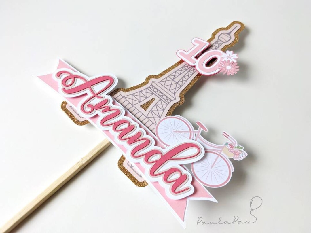 Paris Cake Topper, Paris Party Decor, Paris Party, Paris Birthday Decor ...