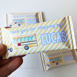 School Bus Candy, Wheels on the Bus Party Favors, School Bus Party ...