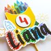 Crayon Cake Topper, Coloring Birthday Topper, Drawing Cake Topper ...