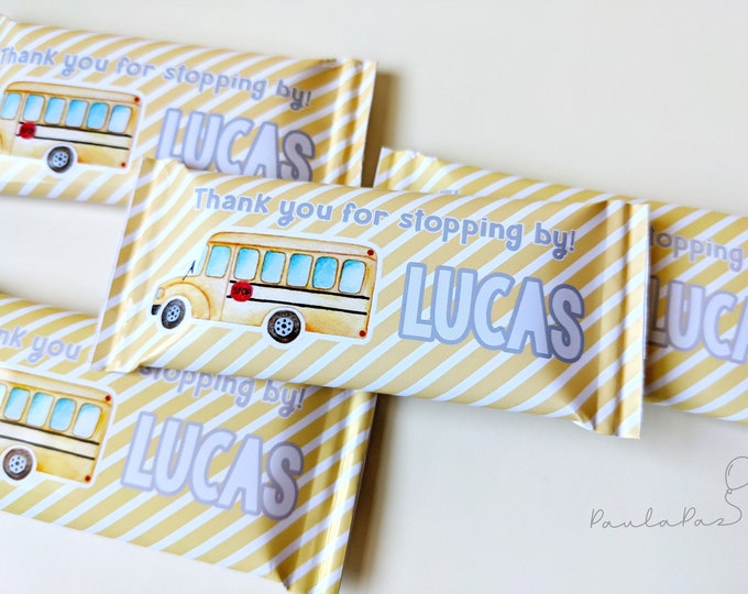 School Bus Candy, Wheels on the Bus Party Favors, School Bus Party ...